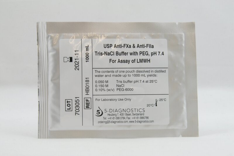 5-BUFFER USP Tris-NaCl-PEG-6000 Buffer salts pH 7.4 - US Pharmacopoei